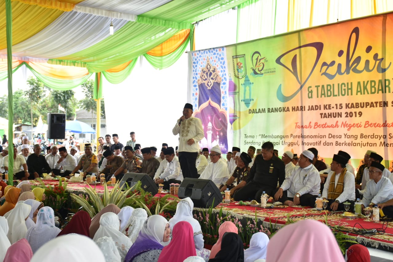 Dzikir dan Tabligh Akbar Warnai Hari Jadi ke-15 Kabupaten Sergai Tahun 2019 – Mediacenter