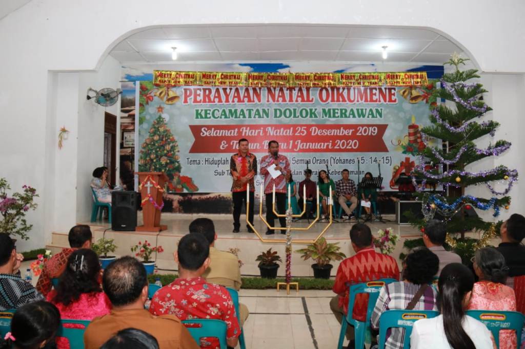 Natal Oikumene Dolok Merawan, Wabup Darma Wijaya Minta Budaya Gotong ...